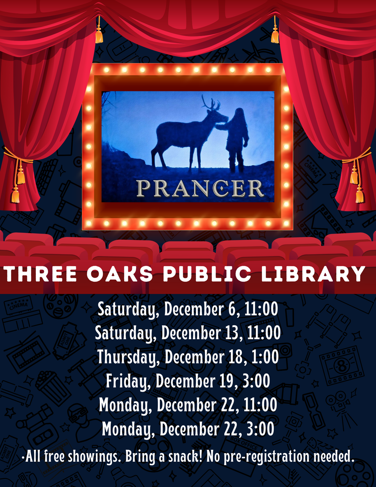 Prancer movie at the library — Three Oaks Township Public Library